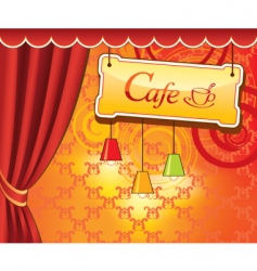 Cafe interior realistic background Royalty Free Vector Image