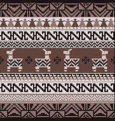 Peruvian inca style knitting pattern Royalty Free Vector