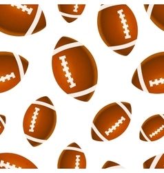 Many bright rugballs on white seamless pattern Vector Image