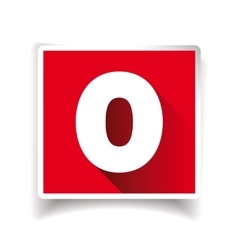 Number one red label Royalty Free Vector Image