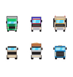 Special vehicles top view set Royalty Free Vector Image