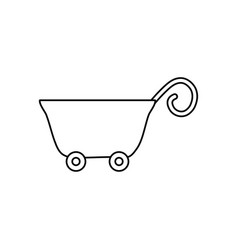 Farm hand cart icon line style Royalty Free Vector Image