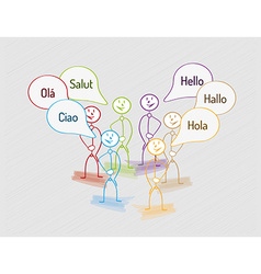 Hello in many languages Royalty Free Vector Image
