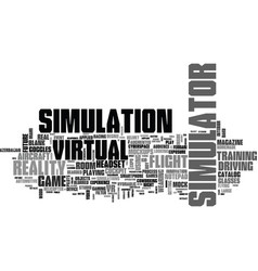 Simulation word cloud concept Royalty Free Vector Image