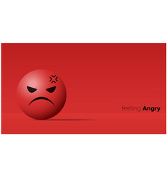 Angry red smiley emoticon Royalty Free Vector Image