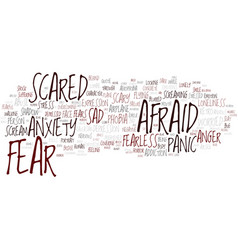 Fear word cloud concept Royalty Free Vector Image