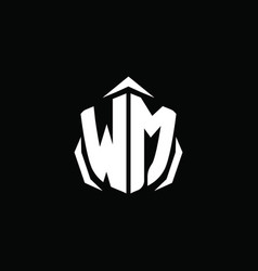Initial wm logo design Royalty Free Vector Image