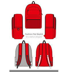 Backpack design template Royalty Free Vector Image