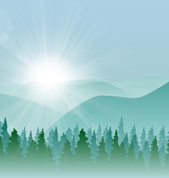 Green mountain abstract isolated Royalty Free Vector Image