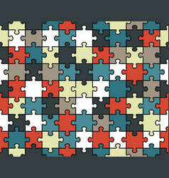 Colorful puzzle seamless pattern background Vector Image