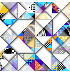Geometric abstract pattern in patchwork style Vector Image