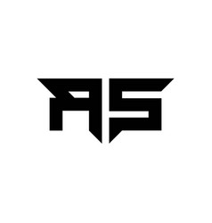 Rs initial gaming logo esports geometric designs Vector Image