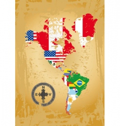 Flag map poster Royalty Free Vector Image - VectorStock