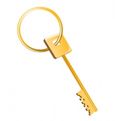 Gold key Royalty Free Vector Image - VectorStock