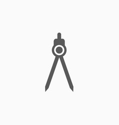 Bow compass school icon Royalty Free Vector Image