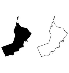 Simple only sharp corners map sultanate of Vector Image