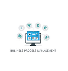 Business process management system Royalty Free Vector Image