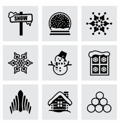 Snow icon set Royalty Free Vector Image - VectorStock