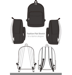 Backpack design template Royalty Free Vector Image