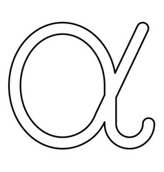 Alpha greek symbol capital letter uppercase font Vector Image