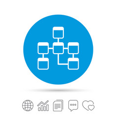 Database sign icon relational database schema Vector Image