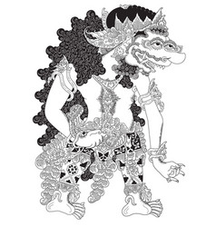 Petruk shadow puppets Royalty Free Vector Image