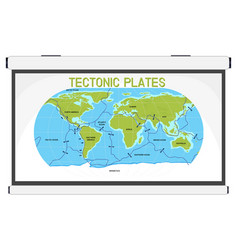 Tectonic plate and upwarped mountain Royalty Free Vector