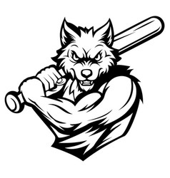 Angry bull baseball team logo mascot emblem Vector Image