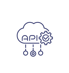Api and software integration icon on white Vector Image