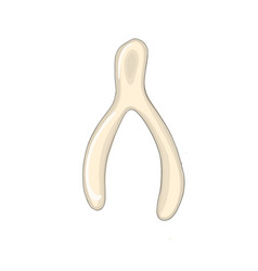 Wishbone in flat style Royalty Free Vector Image