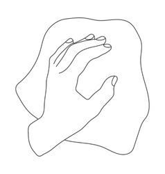 Cleaning by rag icon in outline style isolated on Vector Image