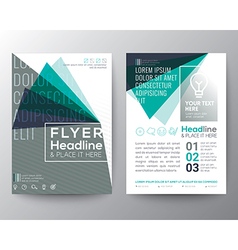 Abstract triangle brochure flyer design layout Vector Image