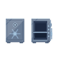 Modern safe template open and closed powerful Vector Image