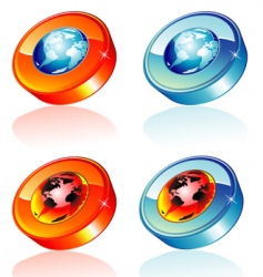 Globe button Royalty Free Vector Image - VectorStock