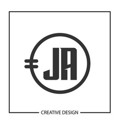 Initial letter ja logo template design Royalty Free Vector