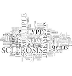 What is multiple sclerosis text word cloud concept