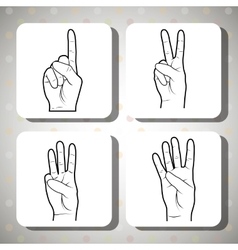 Sign language and the alphabetthe letter q Vector Image