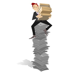 Too much documents Royalty Free Vector Image - VectorStock