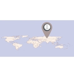 Contour world map with countries names Royalty Free Vector