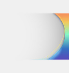 Rainbow gradient curve frame template Royalty Free Vector