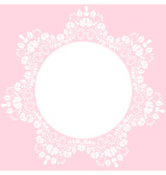 Round lace frame Royalty Free Vector Image - VectorStock