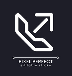 Logout white pixel perfect solid ui icon Vector Image
