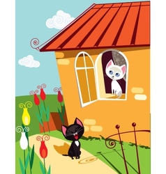 Cats serenade Royalty Free Vector Image - VectorStock