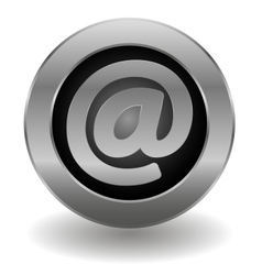 Metallic email button Royalty Free Vector Image