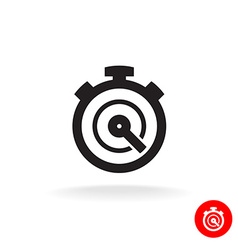 Icon timer stopwatch in flat style Royalty Free Vector Image