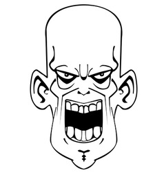 Peeking calf - funny out face head Royalty Free Vector Image