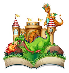 Dragon and book Royalty Free Vector Image - VectorStock