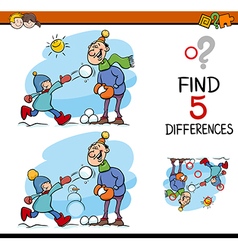 Find the differences task Royalty Free Vector Image