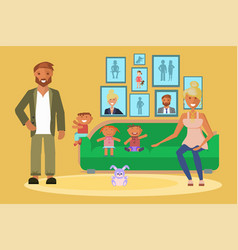 Big family portrait Royalty Free Vector Image - VectorStock