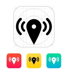Map point signal icon Royalty Free Vector Image